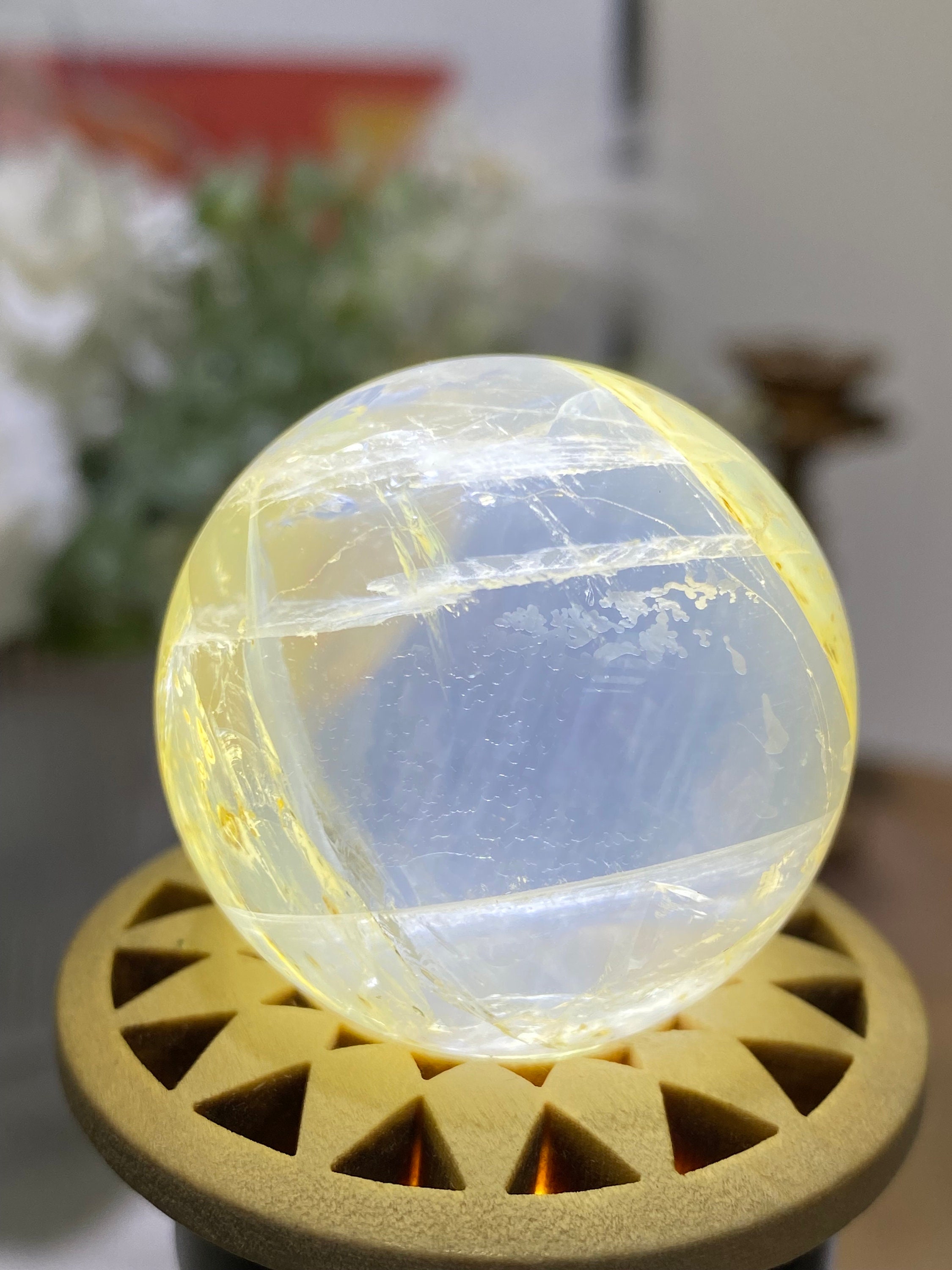 Dendritc Quartz Sphere, Dendrite Crystal Sphere, Dendritic Citrine ...