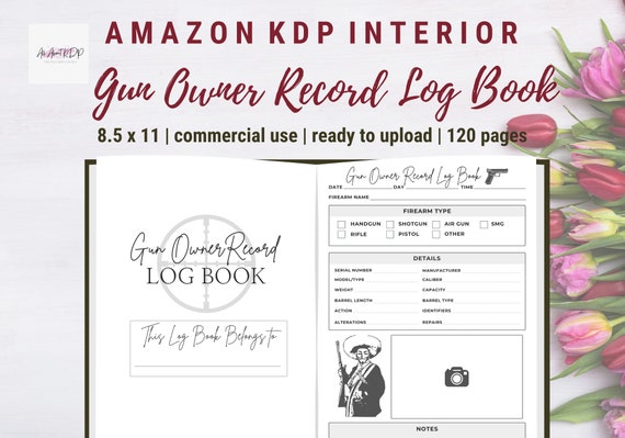 Guns Owner Record Log Book KDP Interior 8.5x11 Inches - Etsy