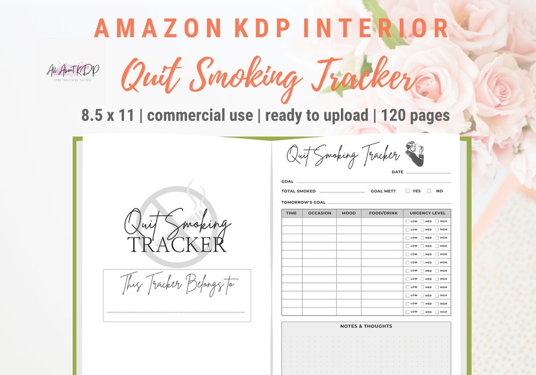 Quit Smoking Tracker: Printable Organiser - Ready to Upload PDF - Etsy