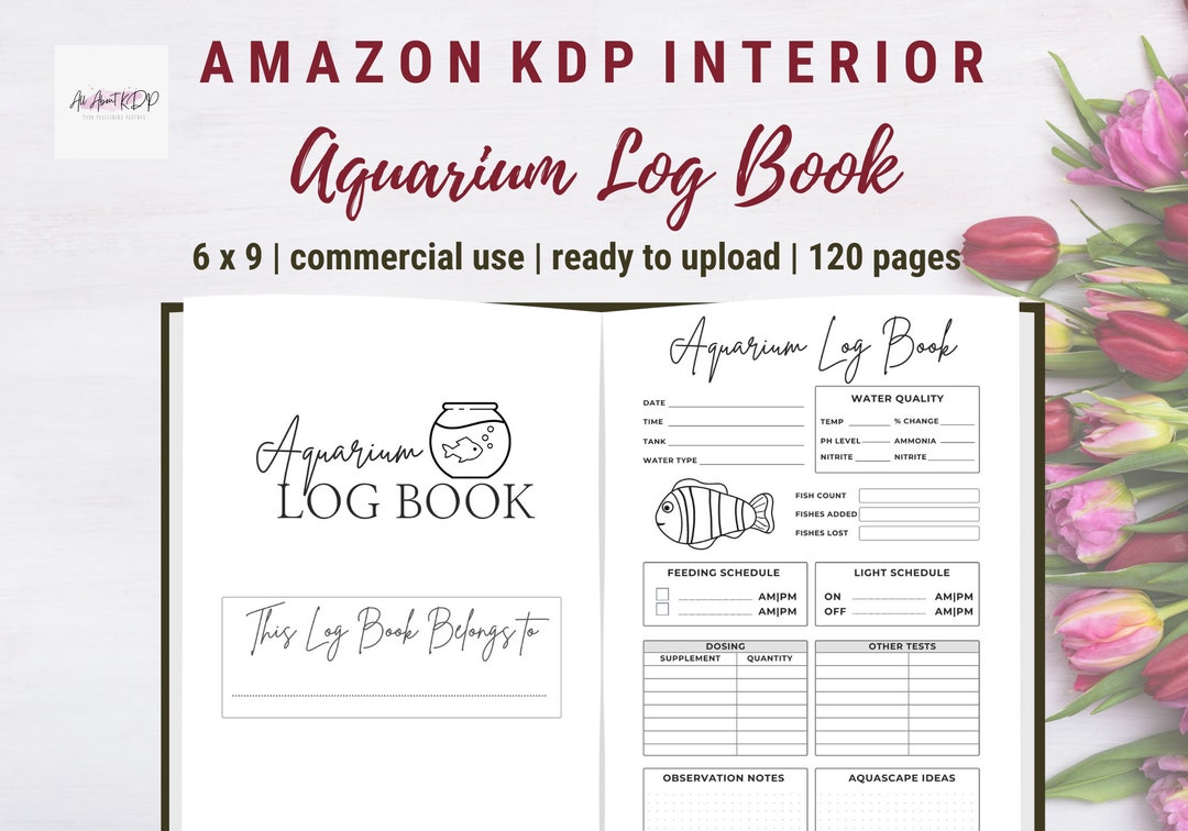 Aquarium Log Book - Fish Tank Care Tracker, Printable PDF - Etsy
