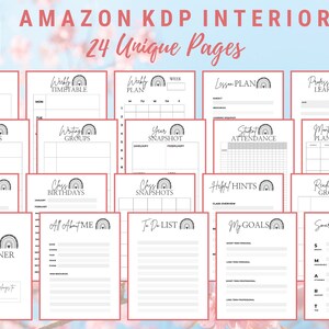 Teacher Planner KDP Interior 8.5x11 Inches with Bleed - Etsy