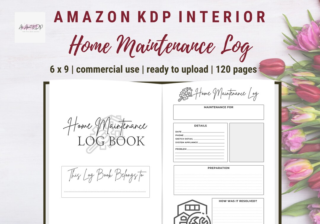 Home Maintenance Log Book: Easy Household Journal - PDF Download - Etsy