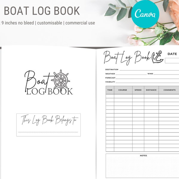 Boat Log Book - Etsy