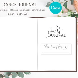 Dance Journal Canva Editable Template 6x9 Inches no Bleed - Etsy Australia