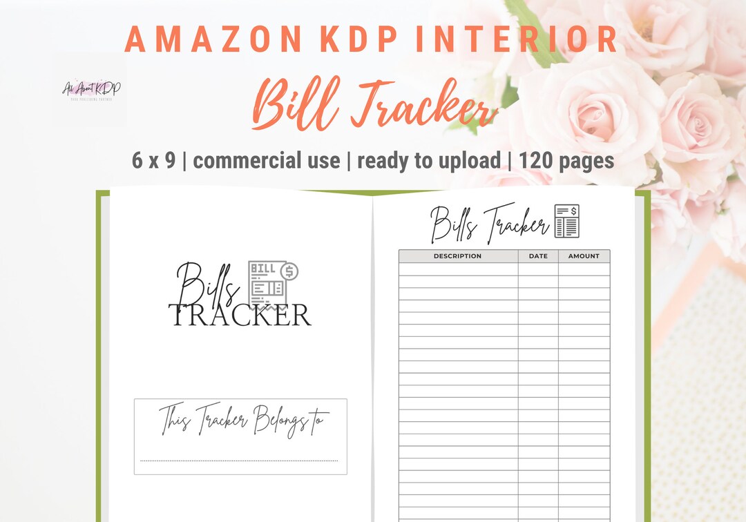 Bill Tracker PDF: Monthly Expense Log - Ready to Upload - Etsy