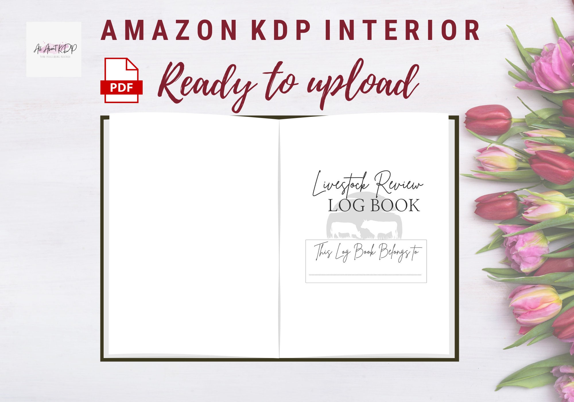 Livestock Review Log Book KDP Interior 8.5x11 Inches with Bleed ...