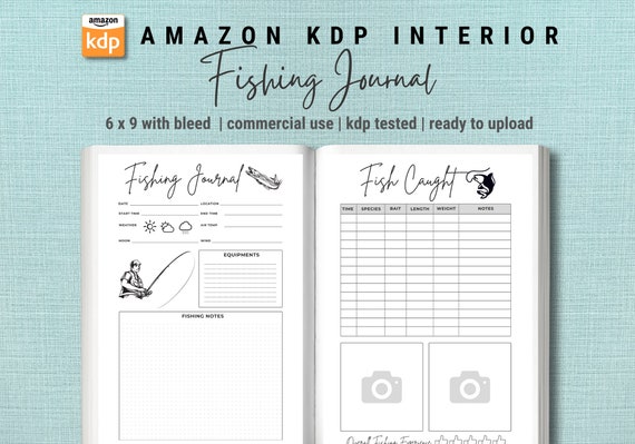 Fishing Journal Fishing Logbook Fishing Catch Log KDP - Etsy