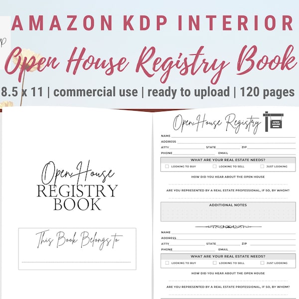 Open House Registry Template - Etsy Canada