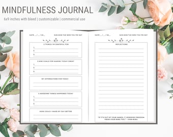 Manifestation Journal CANVA Template Editable & Customizable 6x9 Inches ...