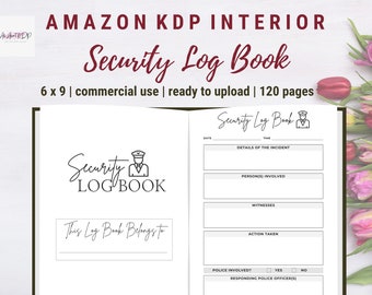Security Log Book | Etsy