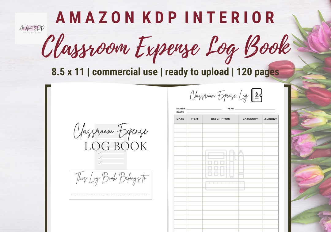 Classroom Expense Log Book: Printable 8.5x11 PDF for Teachers - Etsy