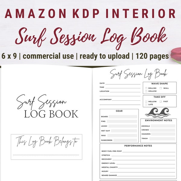 Surf Log Book - Etsy