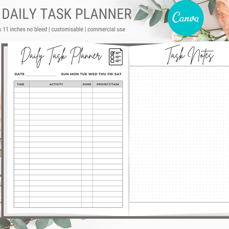 Daily Task Template - Etsy