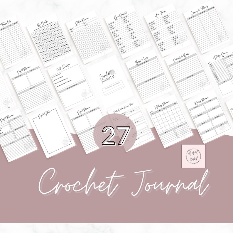 Crochet Journal Printable Template Non-editable Design for Crochet ...