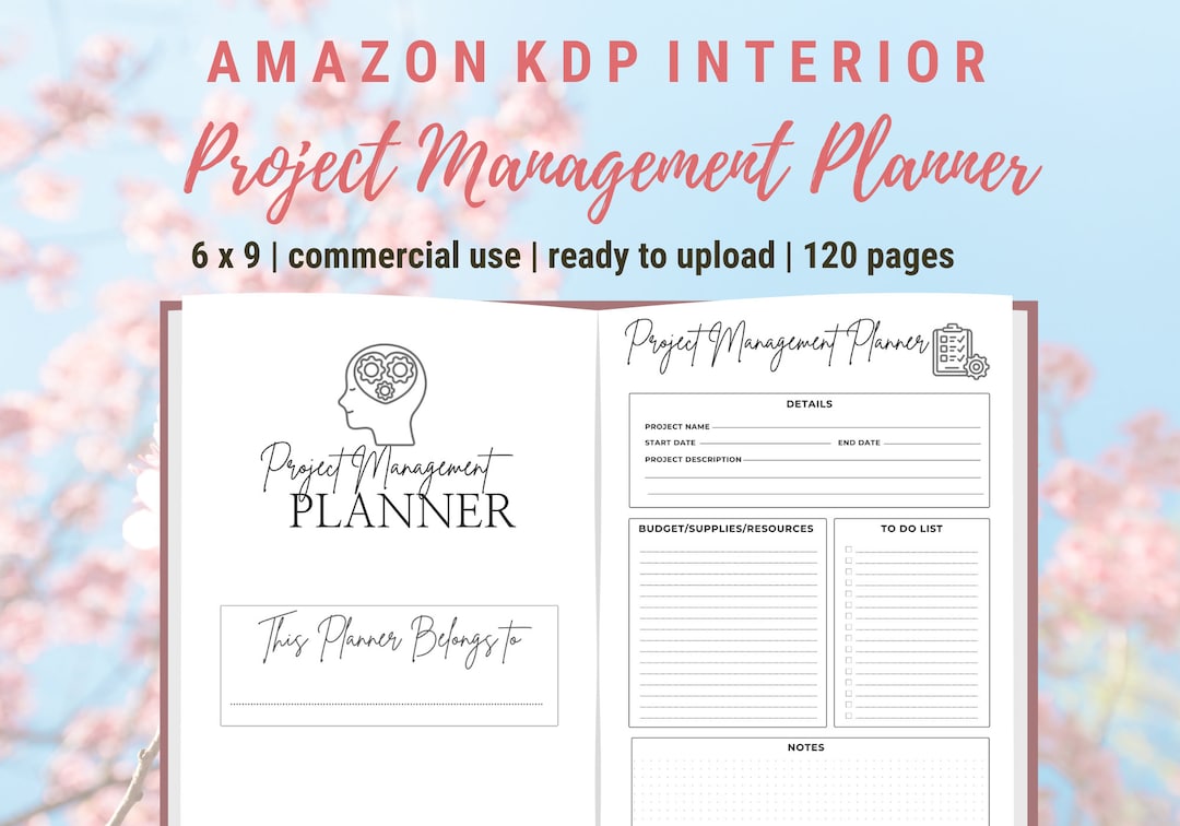 Project Management Planner KDP Interior 6x9 Inches with Bleed ...