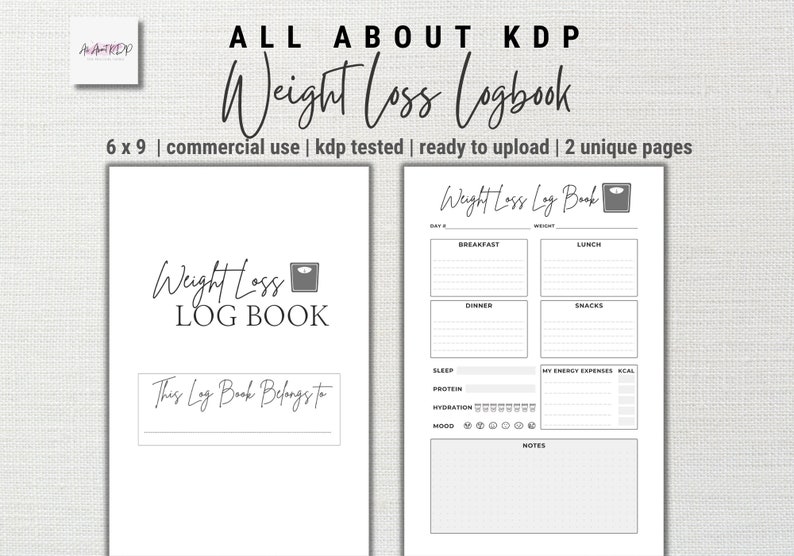 Weight Loss Tracker Weight Loss Log Book KDP Interior Exercise Planner ...