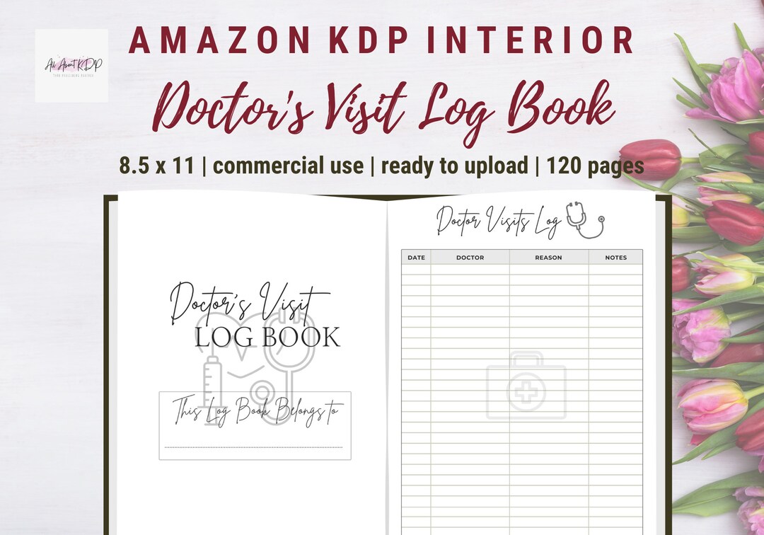 Doctor's Visit Log Book: Medical Appointment Tracker (printable PDF) - Etsy