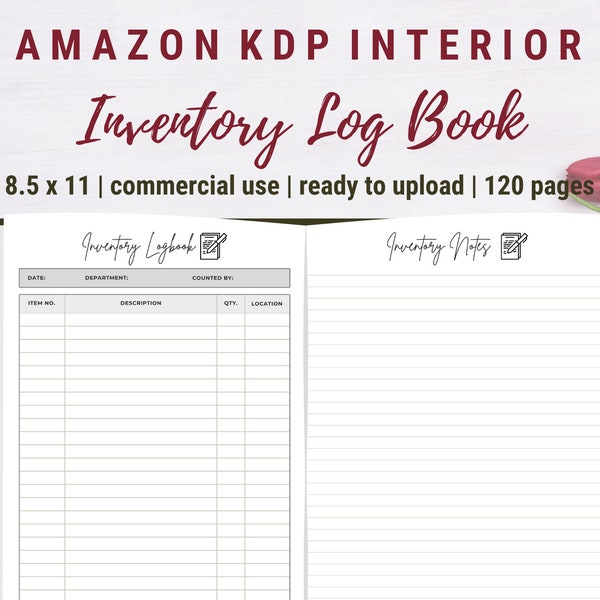 Inventory Log Book - Etsy