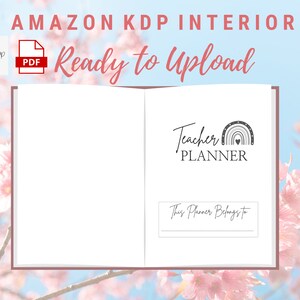 Teacher Planner KDP Interior 8.5x11 Inches with Bleed - Etsy