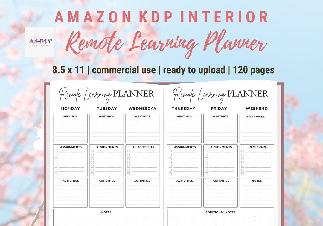 Remote Learning Planner, Printable PDF (8.5x11 Inches, 120 Pages) - Etsy