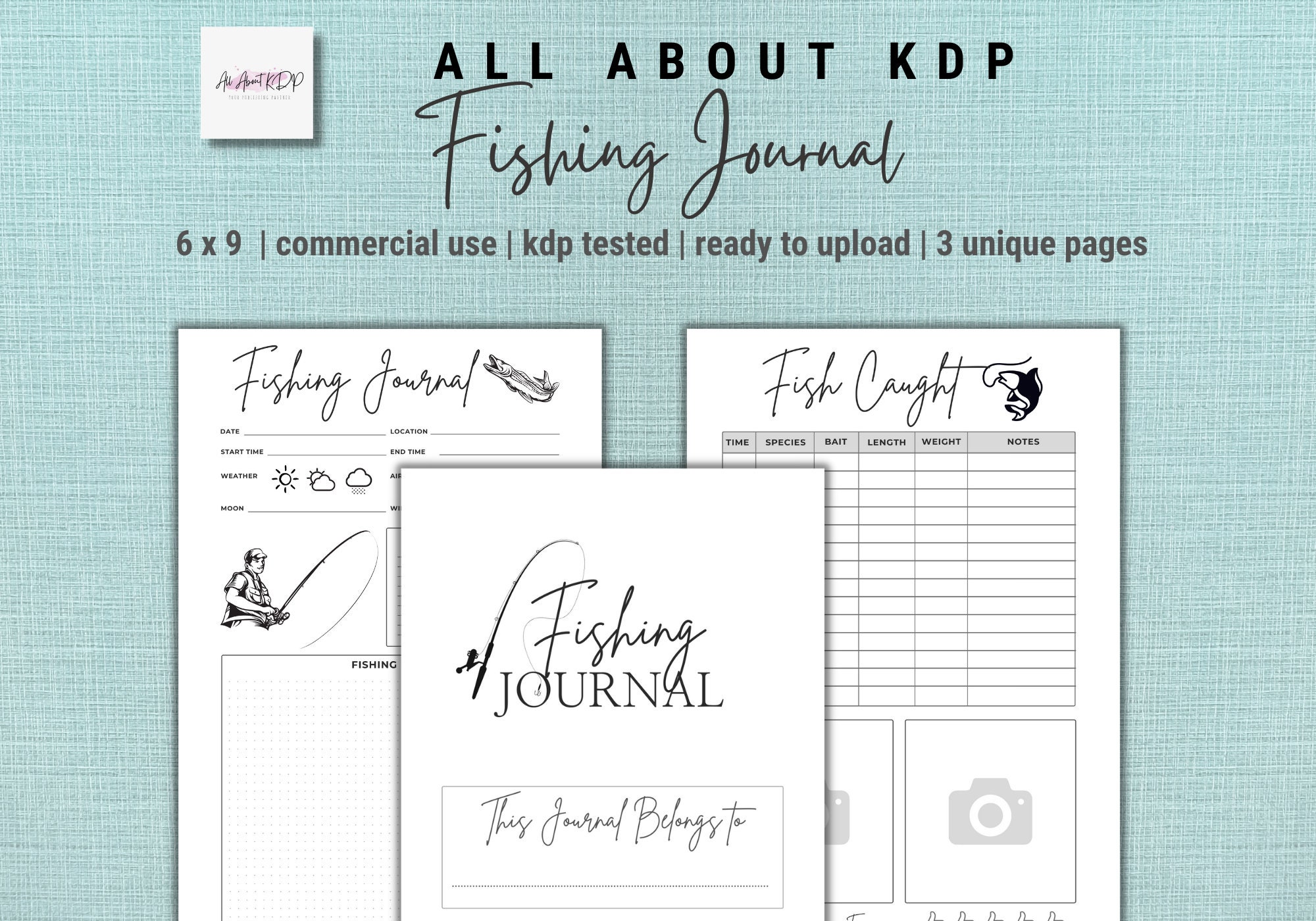 Fishing Journal Fishing Logbook Fishing Catch (Download Now) - Etsy