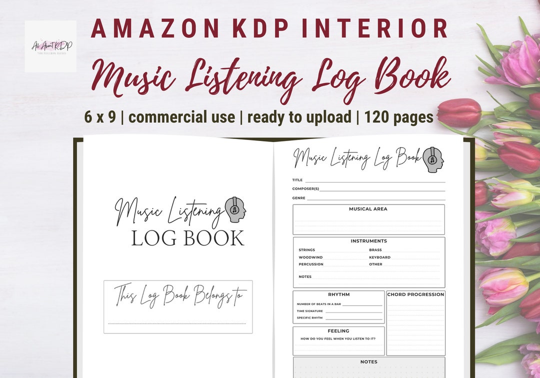 Music Listening Log Book: Simple Tracker - 6x9 Printable PDF - Etsy