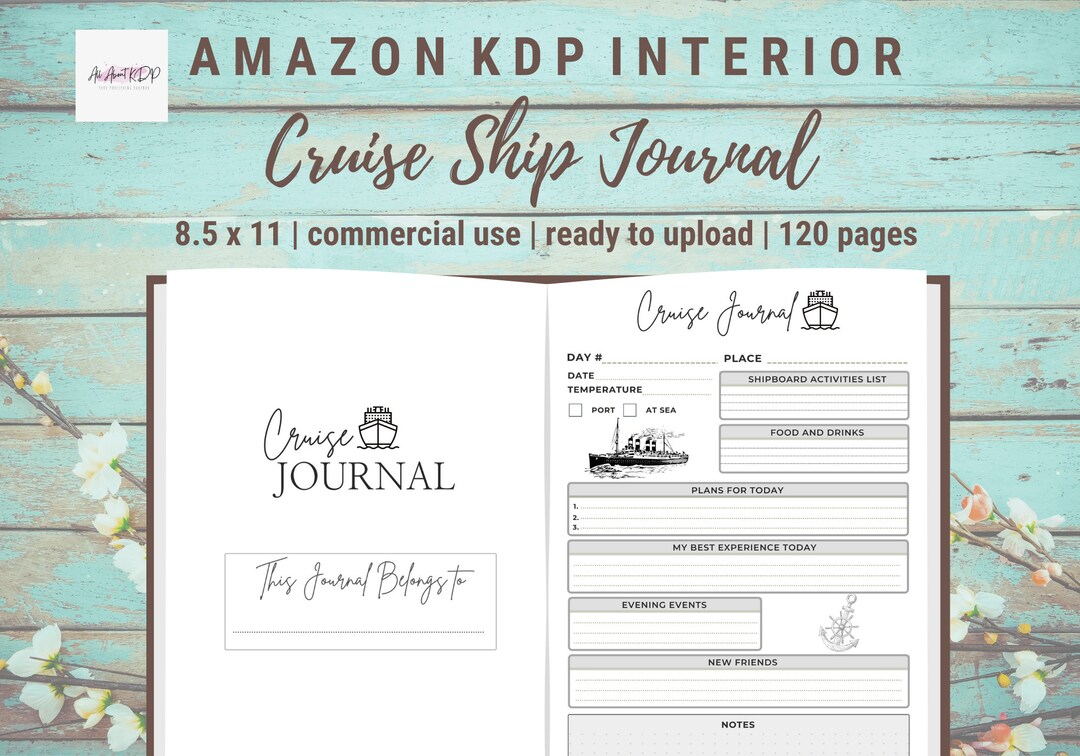 Cruise Ship Journal: Travel Planner With Prompts (8.5x11 PDF) - Etsy