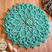 Emerald Green Decor Doilies Trio With Delicate Gradient Effect Doilies ...