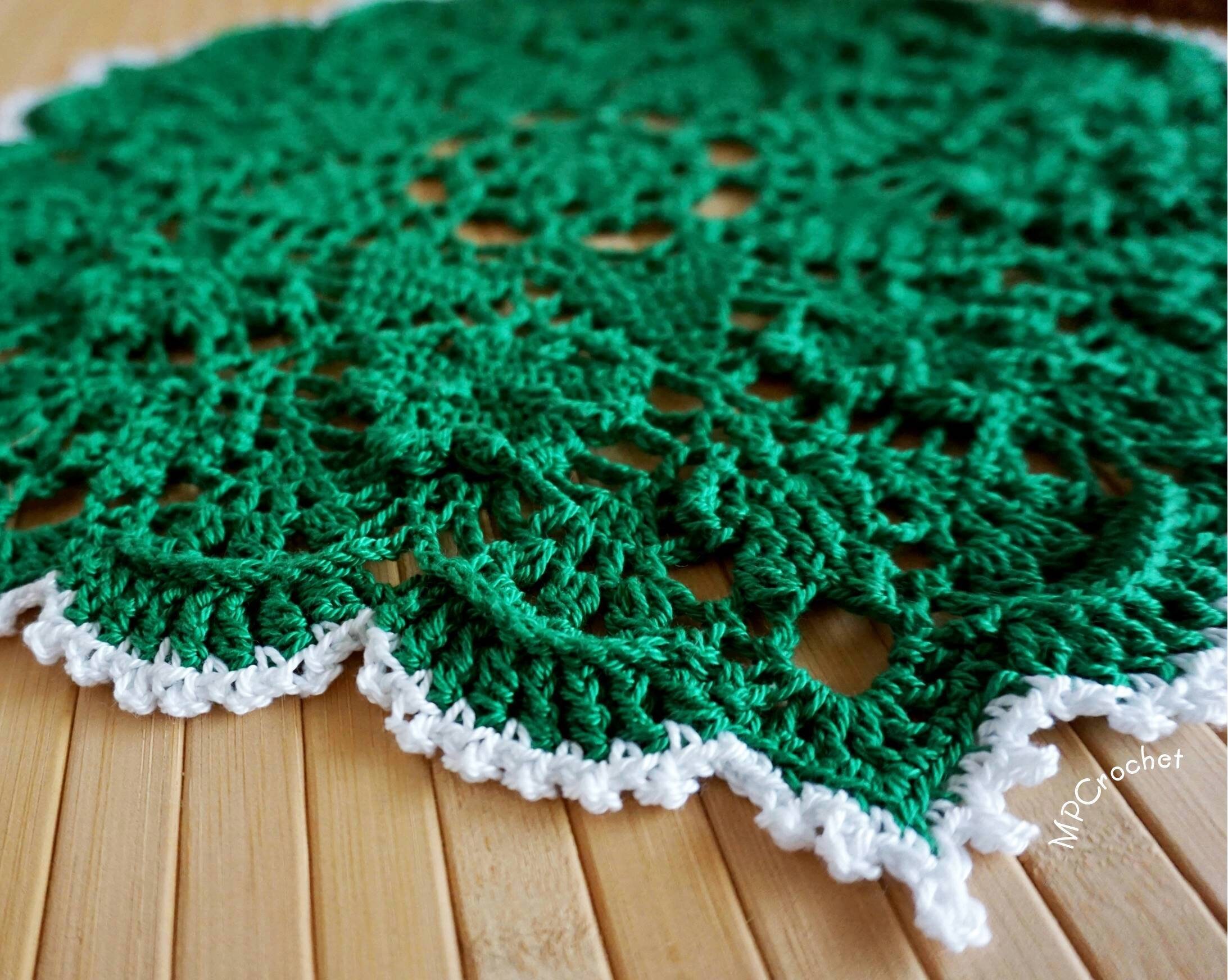 Emerald Green Doily Custom Size, Outdoor Decor Gift, Green Clovers ...