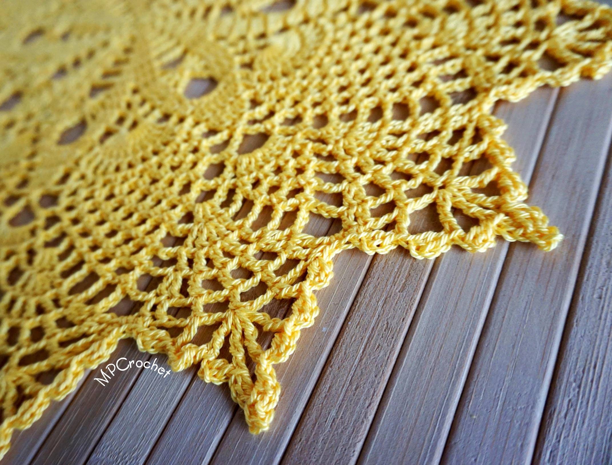Yellow Doily Custom Size for Side Table Decor, Spring Summer Garden and ...
