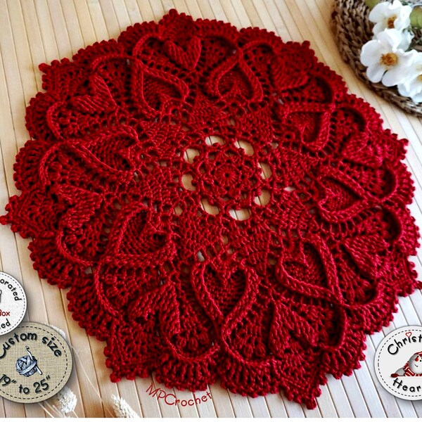Red Doilies - Etsy