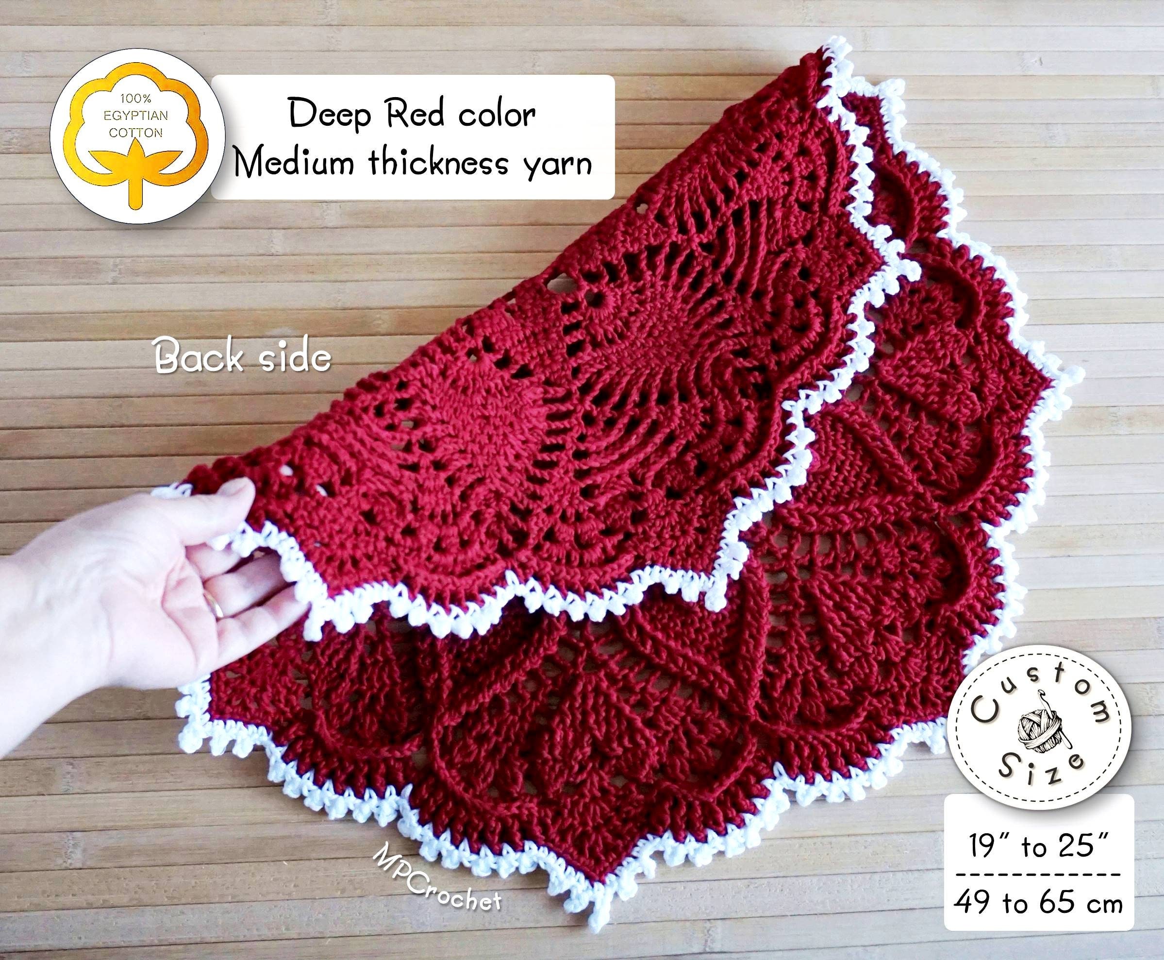 Deep Red Hearts Romantic Doily, Vibrant Hearts Custom Size Table Mat ...