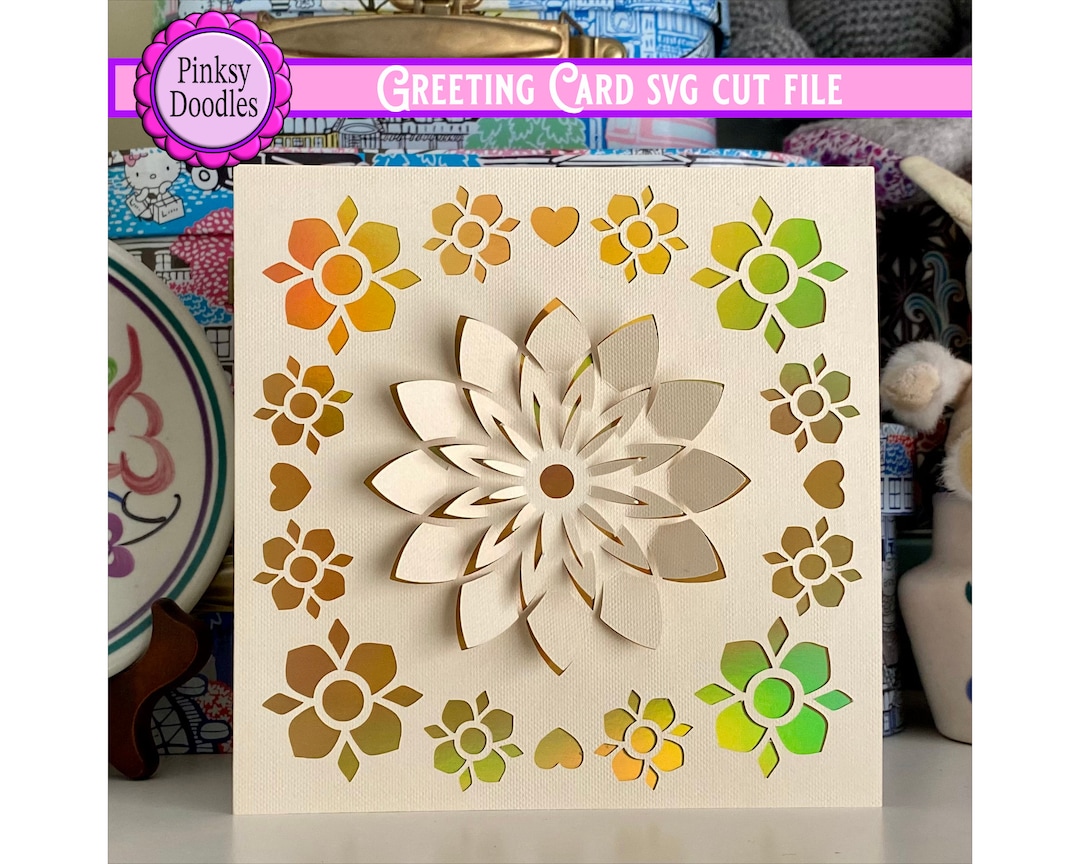 Pop-up Card SVG, Greeting Card Svg, Floral Pop up Svg, Cricut, Birthday ...