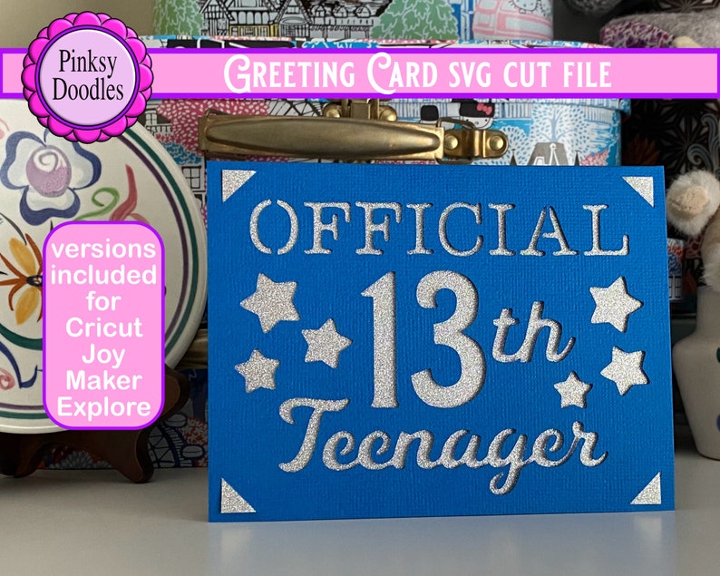 Offical Teenager Birthday Card Svg Cut File 13th Birthday - Etsy
