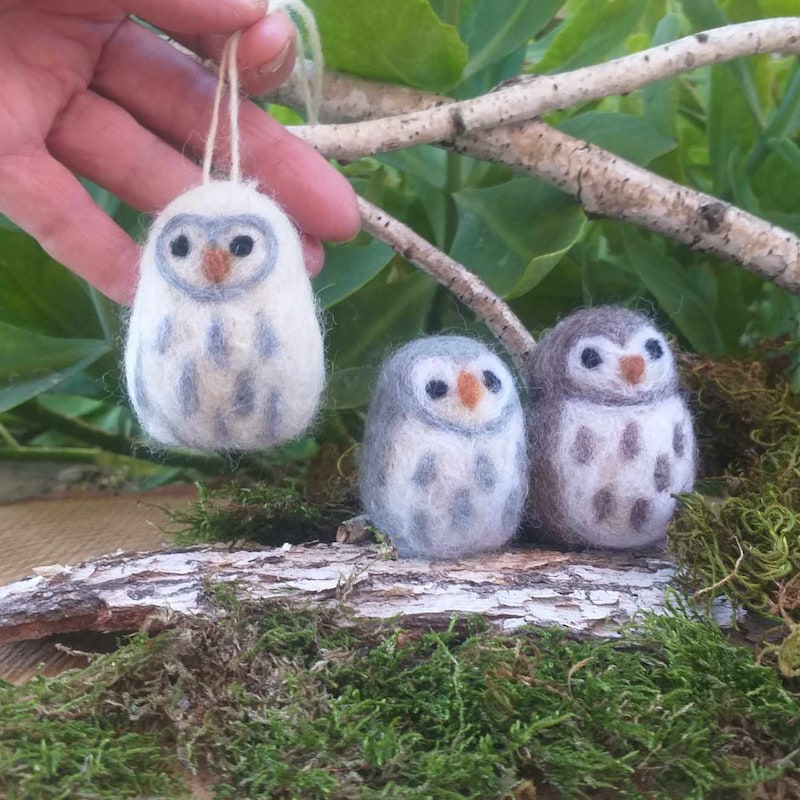 Needle Felted Owl - Etsy