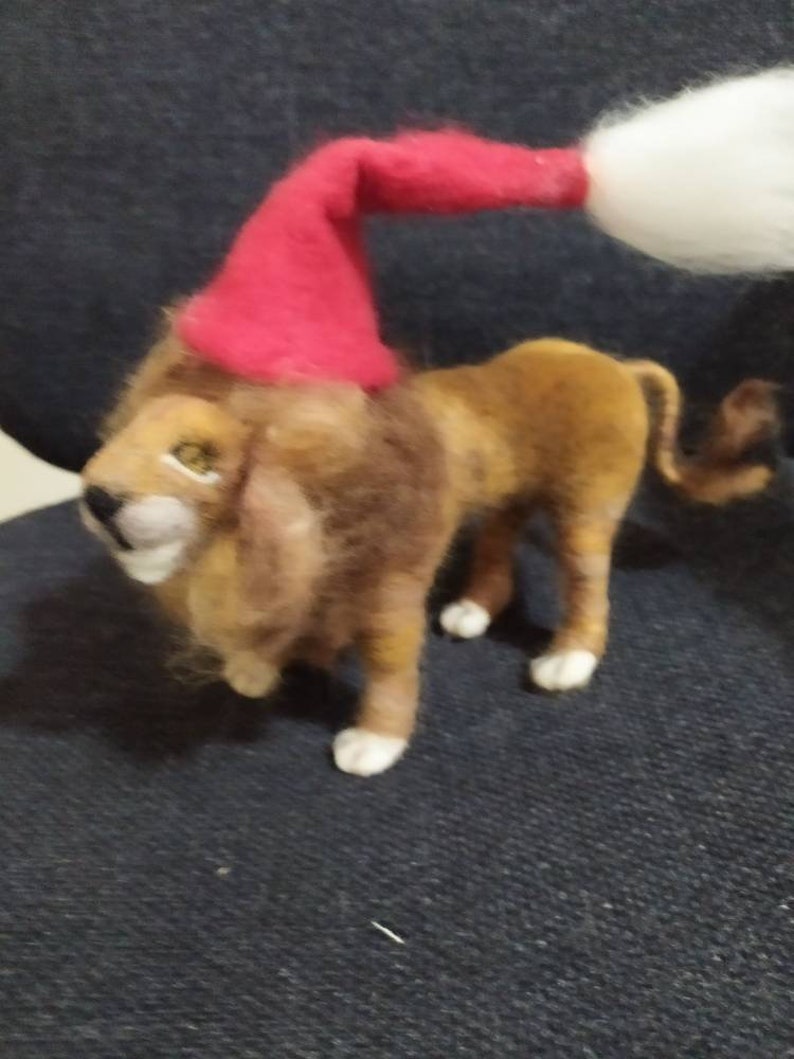 Needle Felted Lion Art Toy Lion Art Toys Wool Lion Toy Needle - Etsy