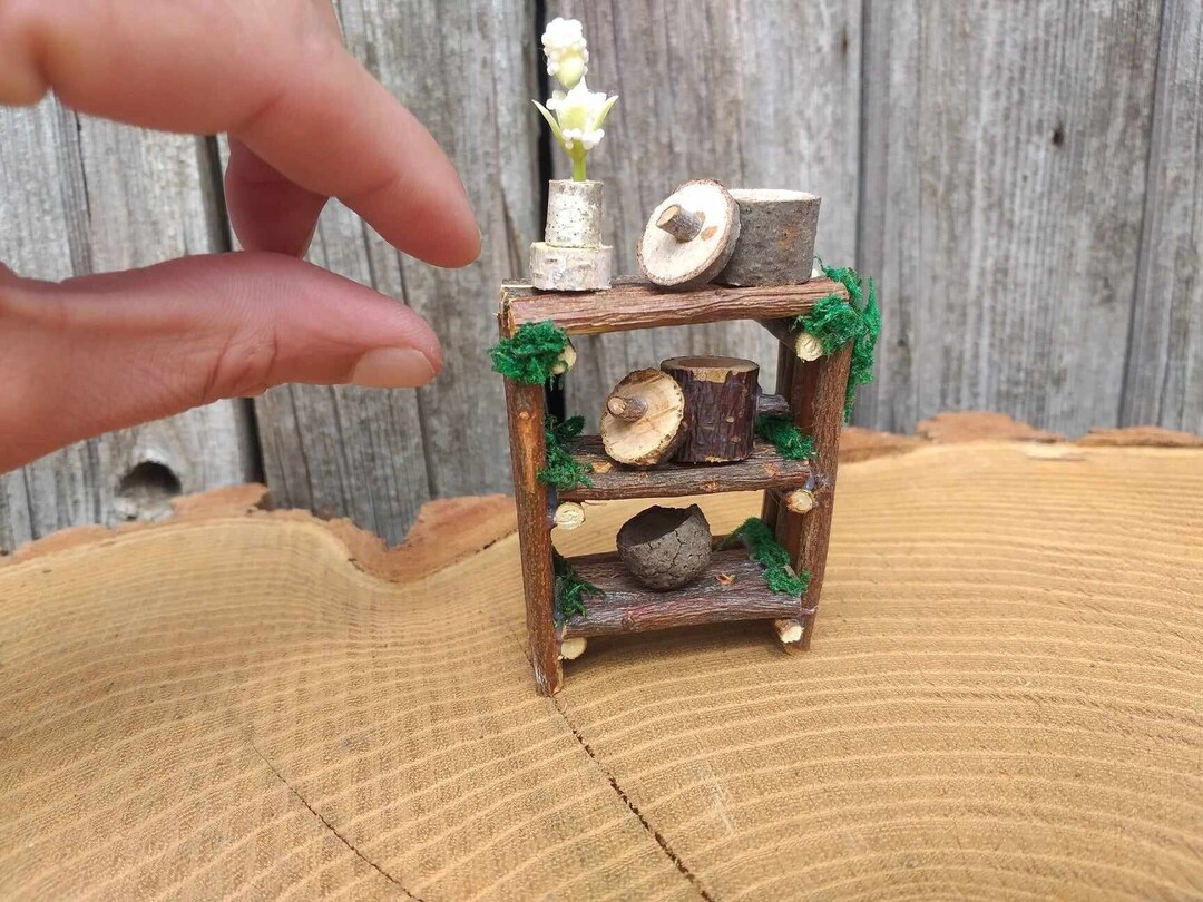 Fairy Kitchen Shelf Figurine Miniature Fairy Garden Shelf Fairy House ...