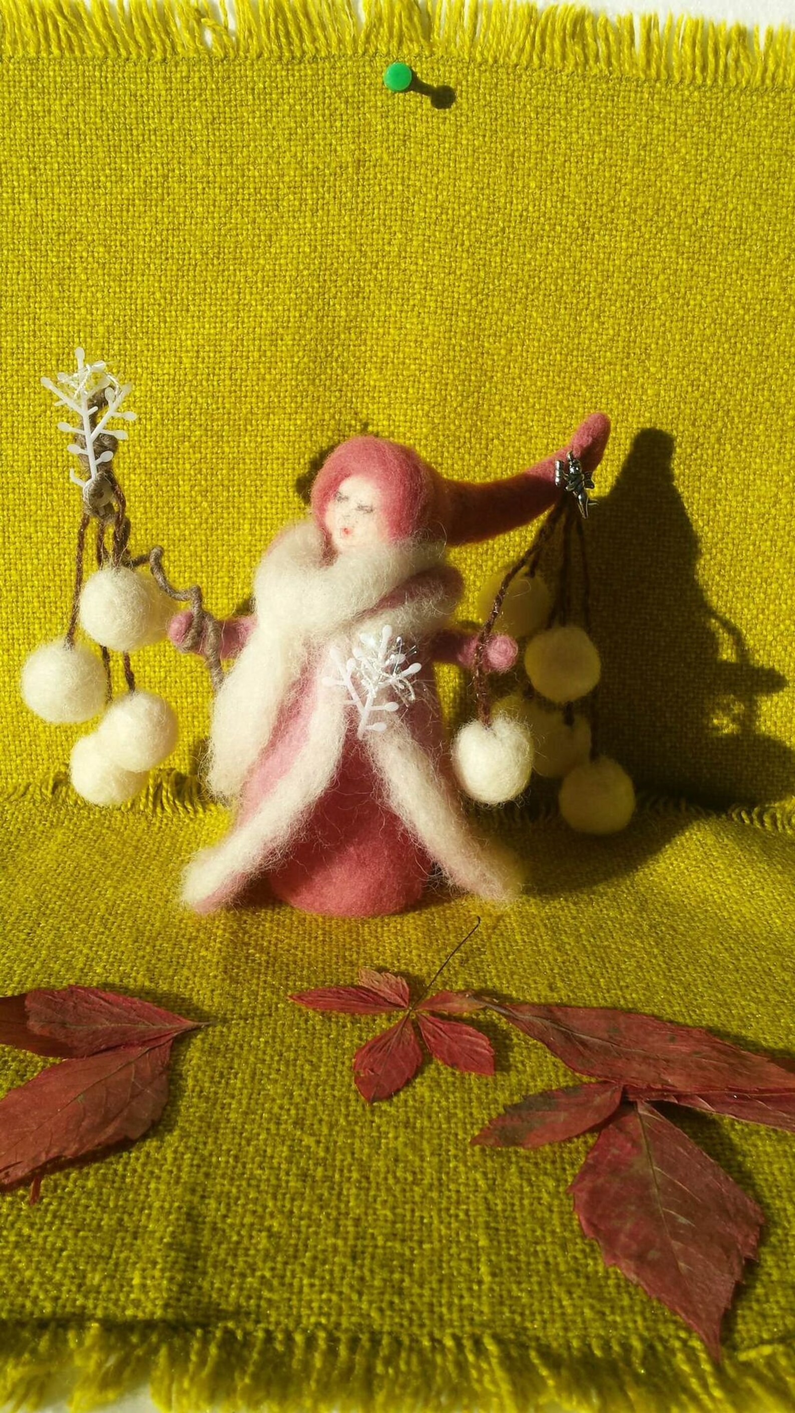 Needle Felted Snow Fairy Doll Snow Queen Wool Doll Nursery Decor or ...