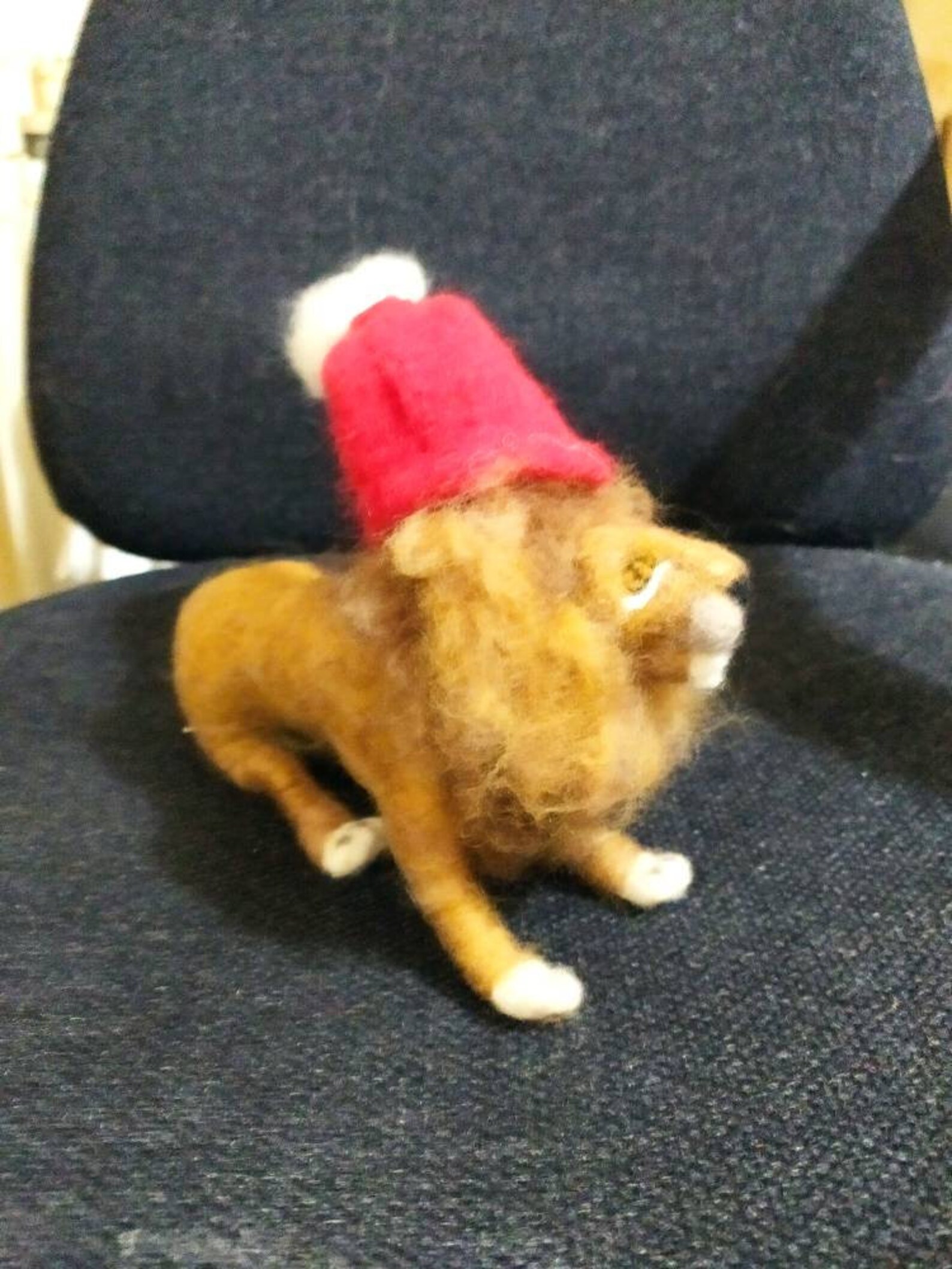 Needle Felted Lion Art Toy Lion Art Toys Wool Lion Toy Needle - Etsy