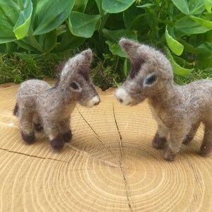 Needle Felted Donkey Felt Donkey Wool Donkey Felt Farm Animal Felted ...