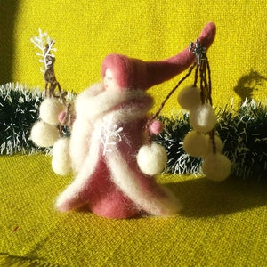 Needle Felted Snow Fairy Doll Snow Queen Wool Doll Nursery Decor or ...