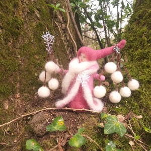 Needle Felted Snow Fairy Doll Snow Queen Wool Doll Nursery Decor or ...