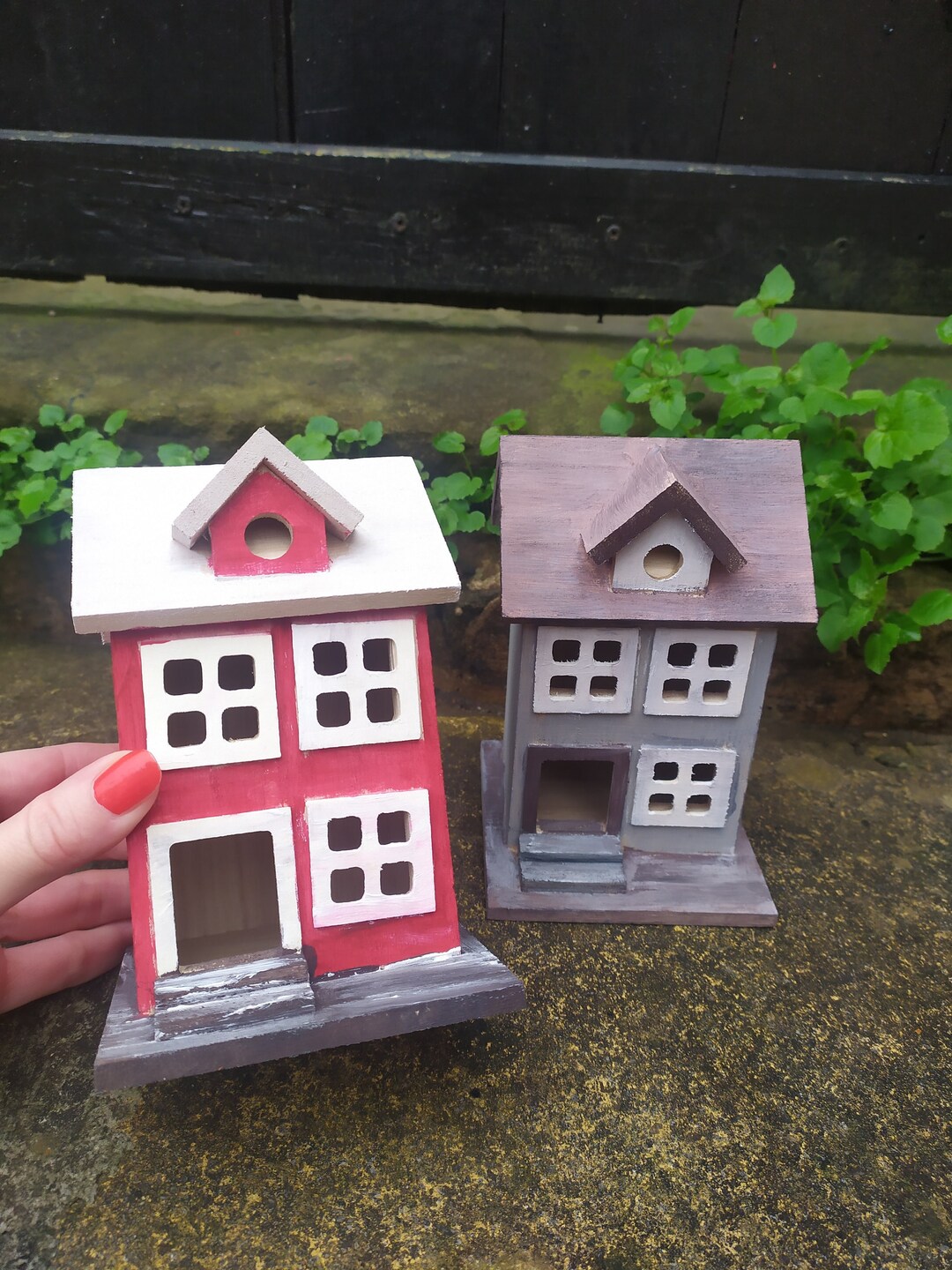 Scandinavian House Figurine Wooden Cottage Miniature Scandi Small House ...