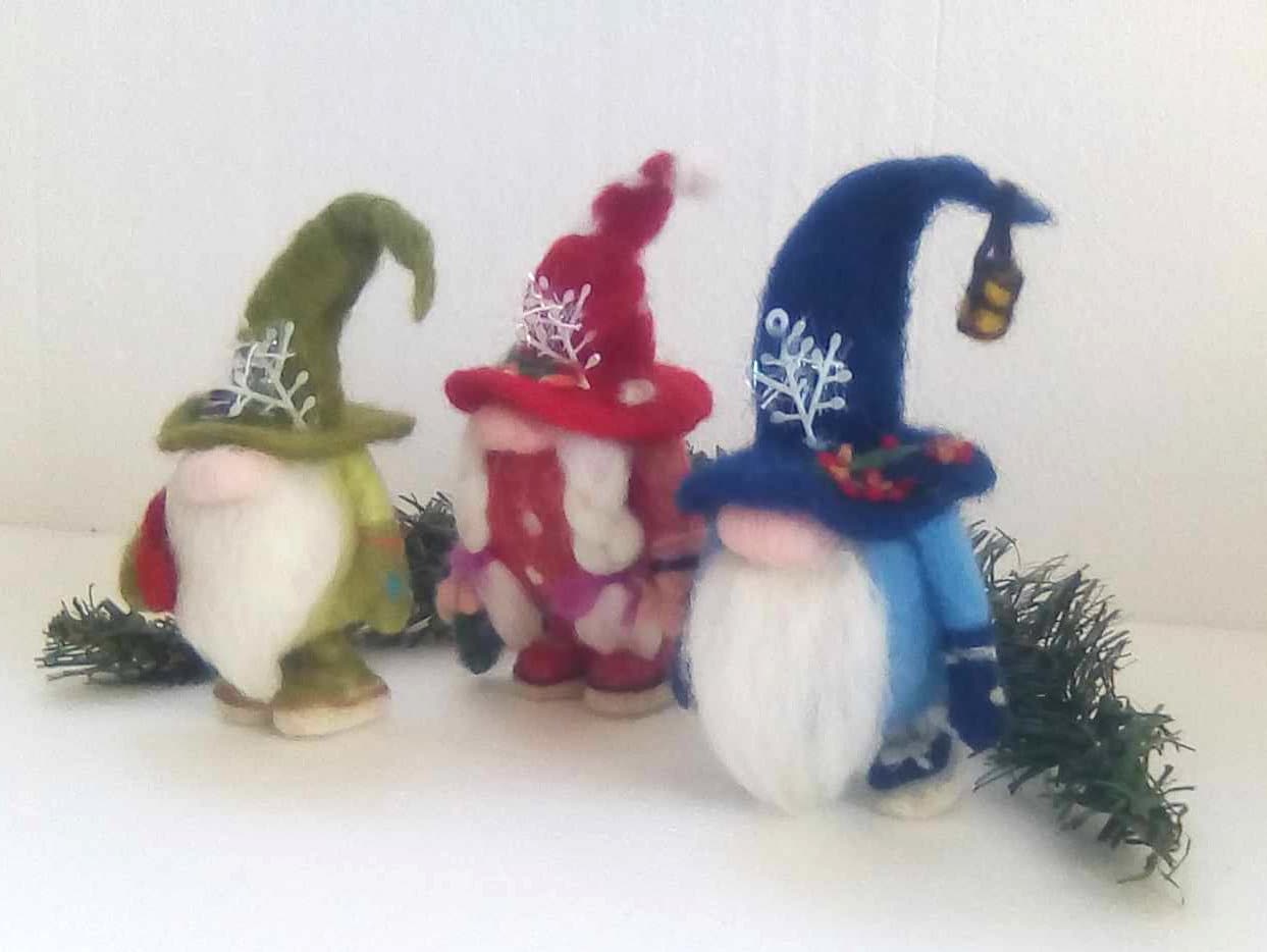 Nordic Gnomes Needle Felting Gnomes Toy Scandinavian Tomte Needle ...