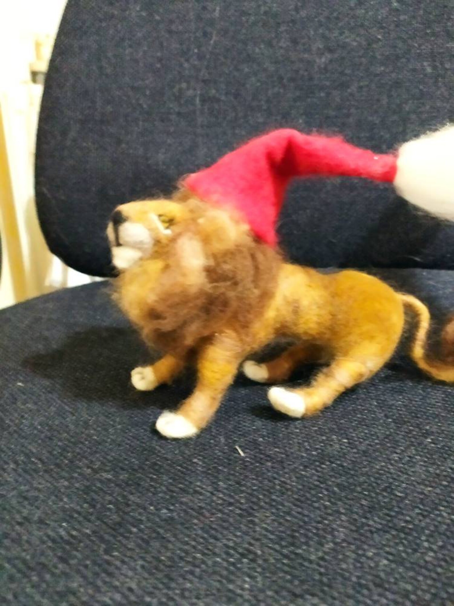 Needle Felted Lion Art Toy Lion Art Toys Wool Lion Toy Needle - Etsy
