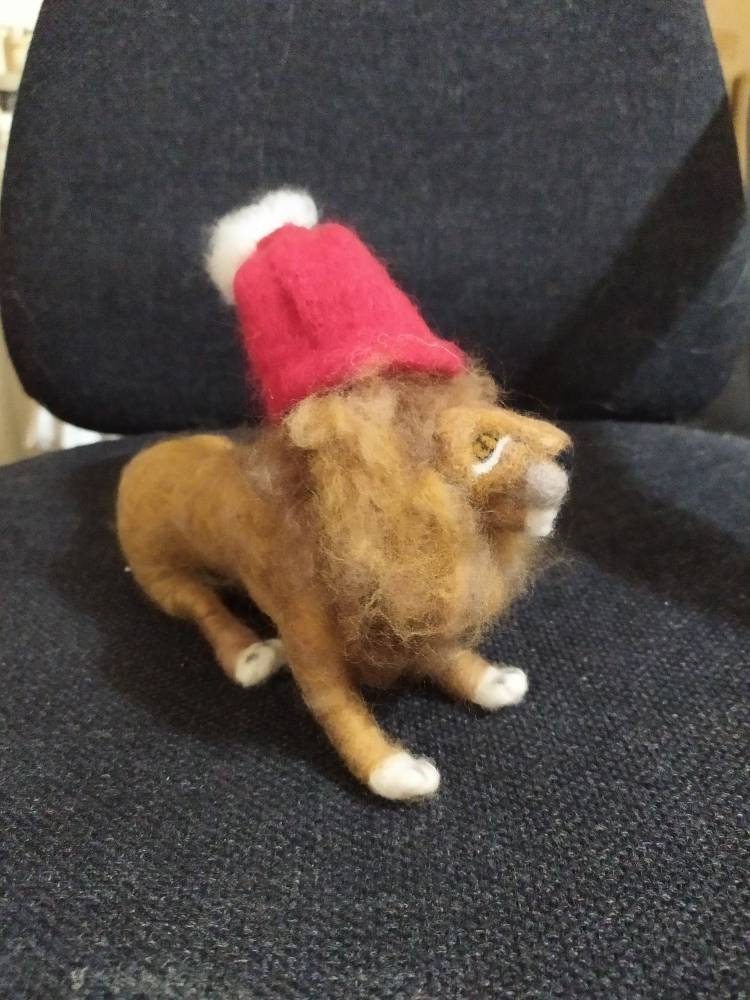 Needle Felted Lion Art Toy Lion Art Toys Wool Lion Toy Needle - Etsy