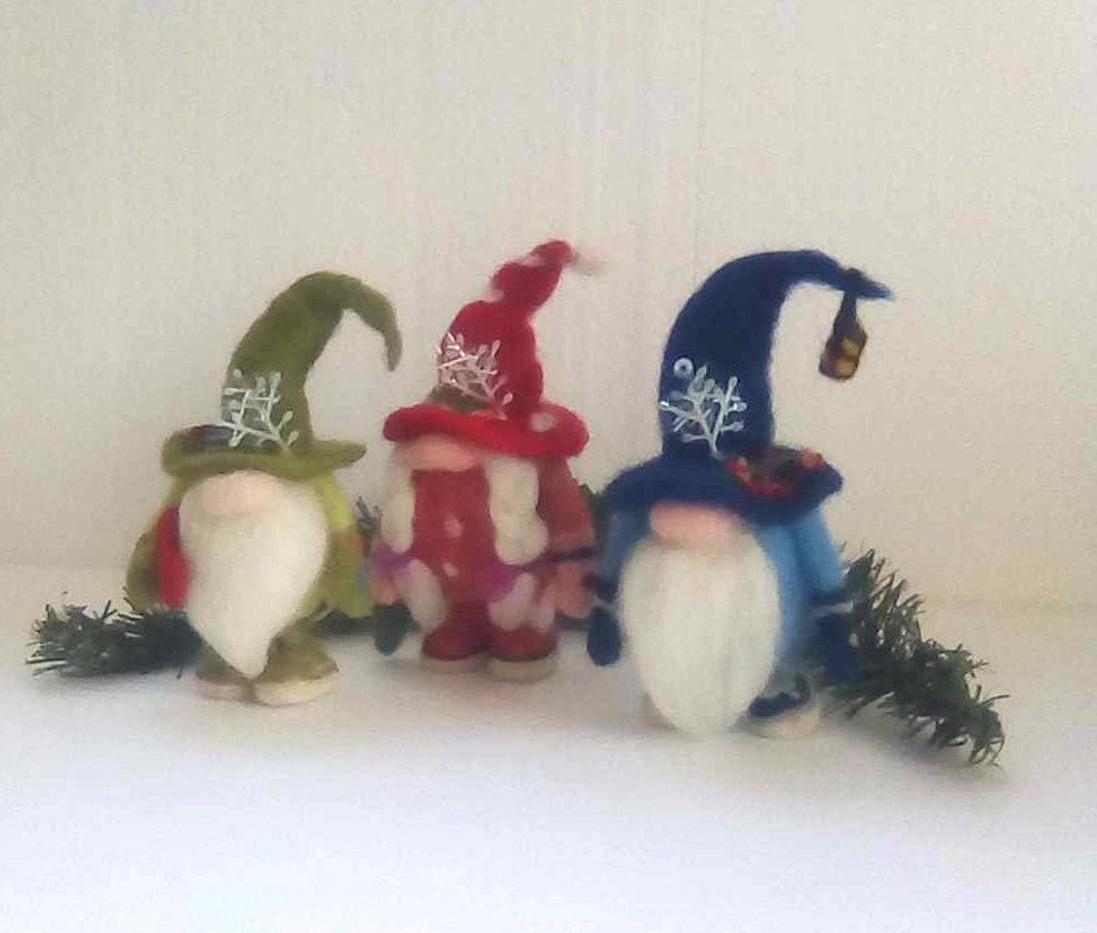 Nordic Gnomes Needle Felting Gnomes Toy Scandinavian Tomte Needle ...