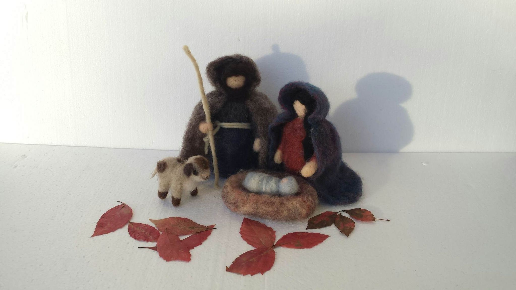 Needle Felted Nativity Scene Set of 4 Pieces - Etsy