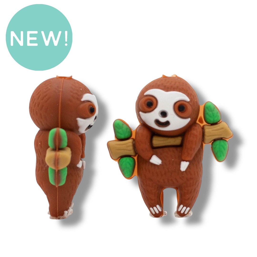 3-D Sloth Silicone Focal Bead 29x26x14mm (package of 2) - Etsy