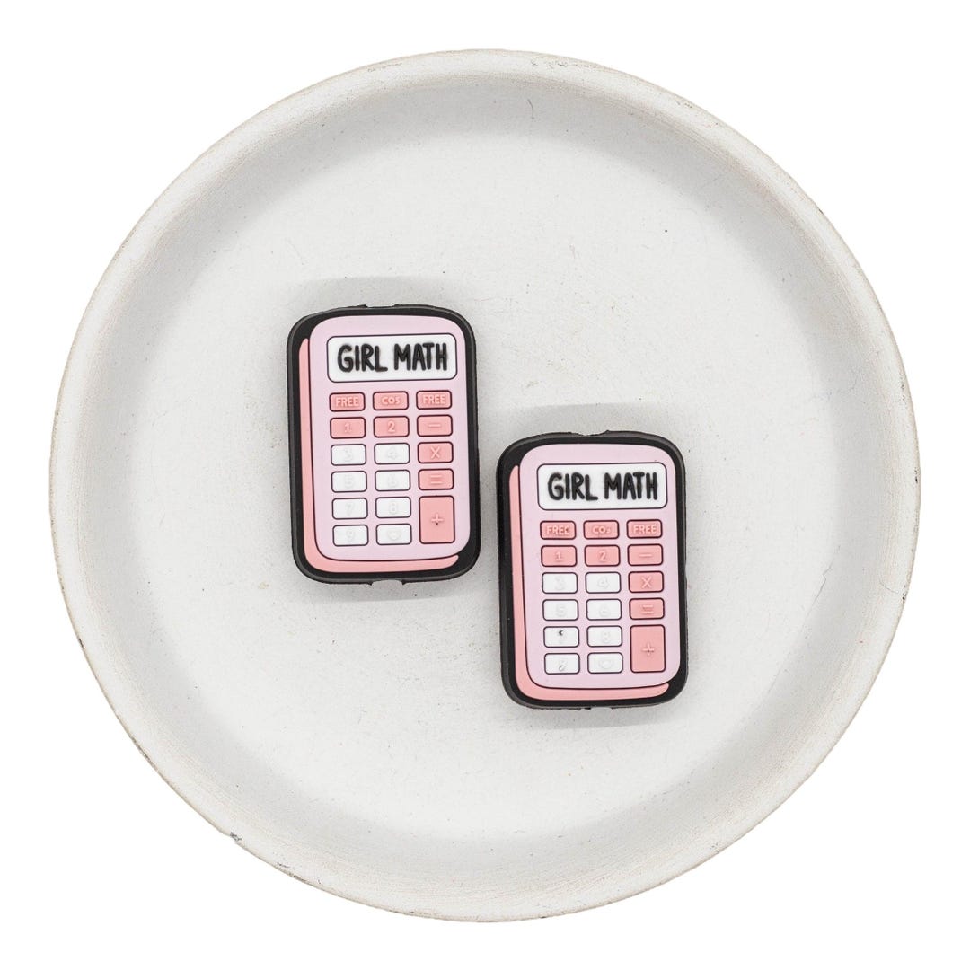 Girl Math Calculator Focal Bead 33x22mm (package of 2) - Etsy